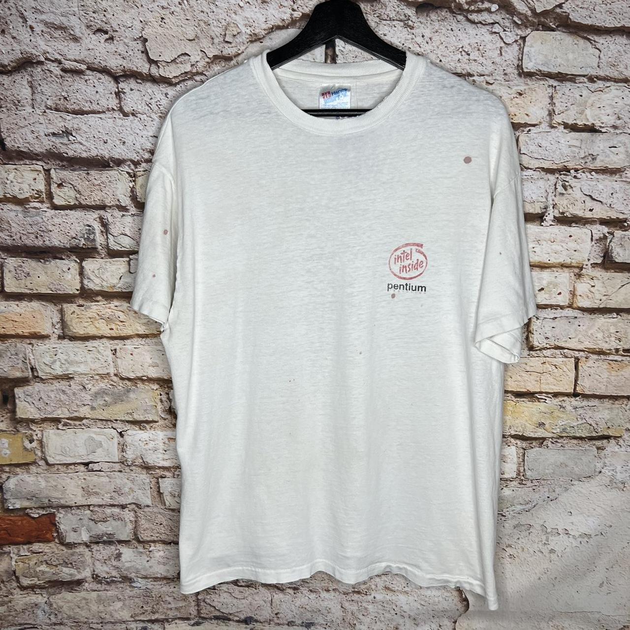 Vintage Intel Inside Computer Processor T Shirt... - Depop