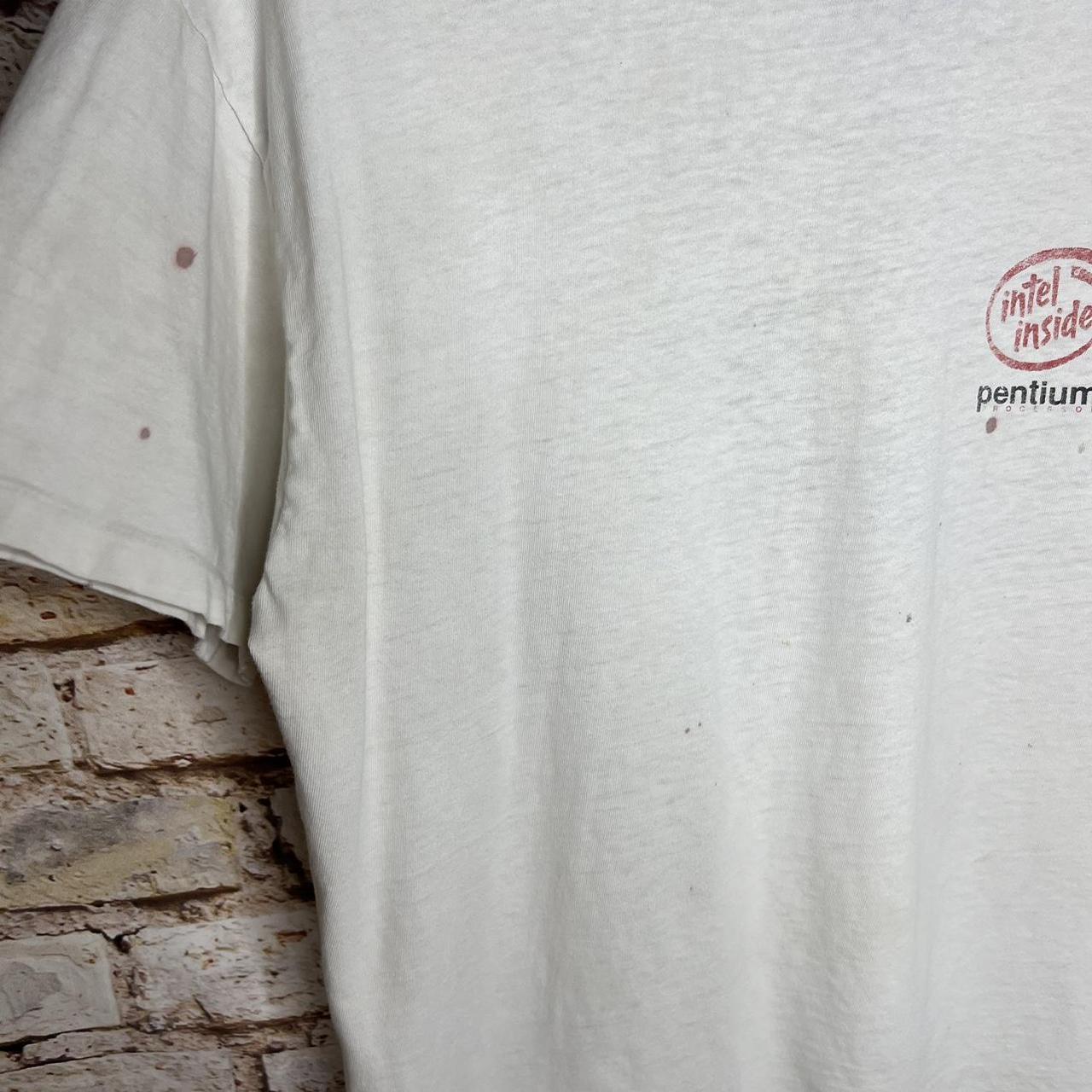 Vintage Intel Inside Computer Processor T Shirt... - Depop