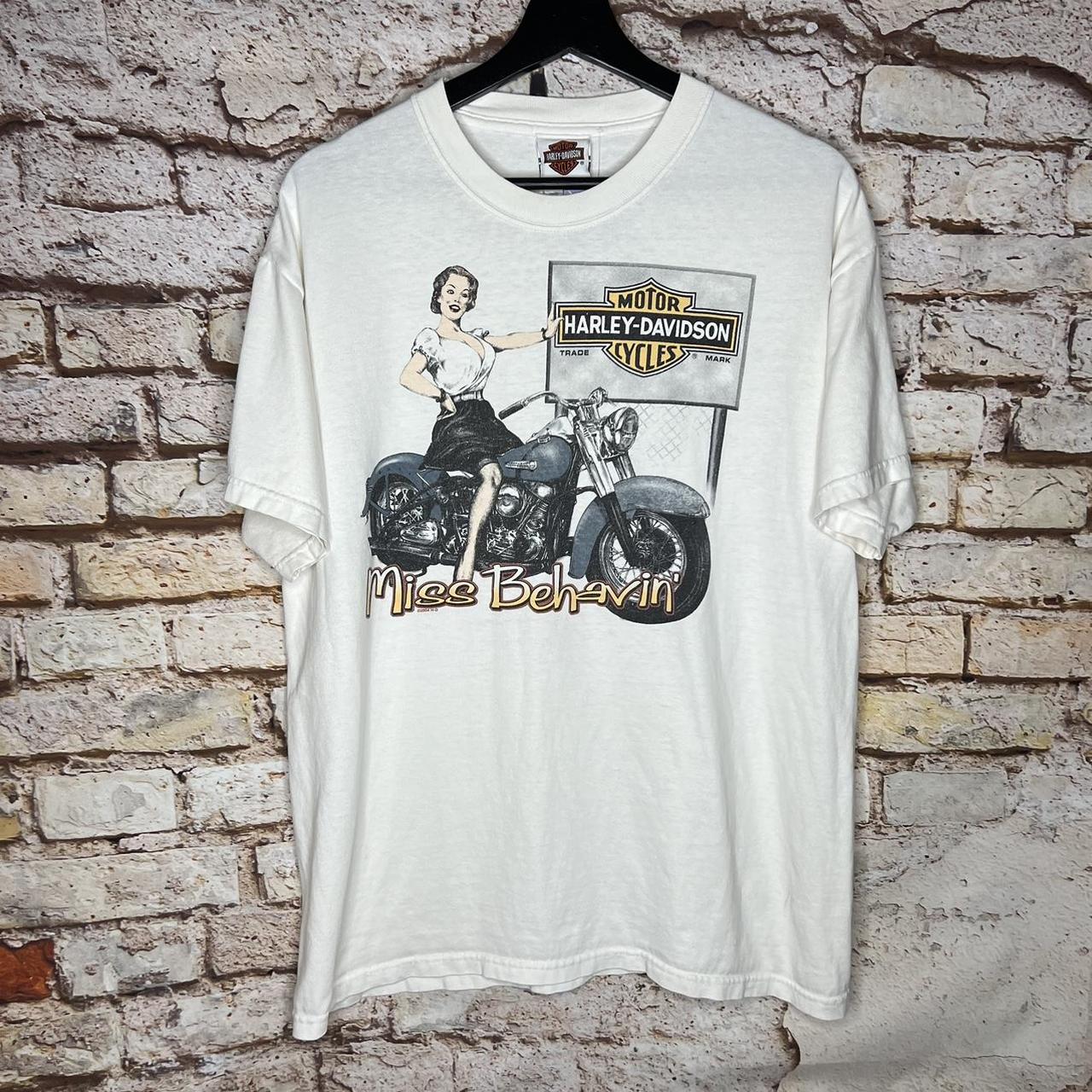Vintage Harley Davidson Motorcycles Miss Behavin... - Depop