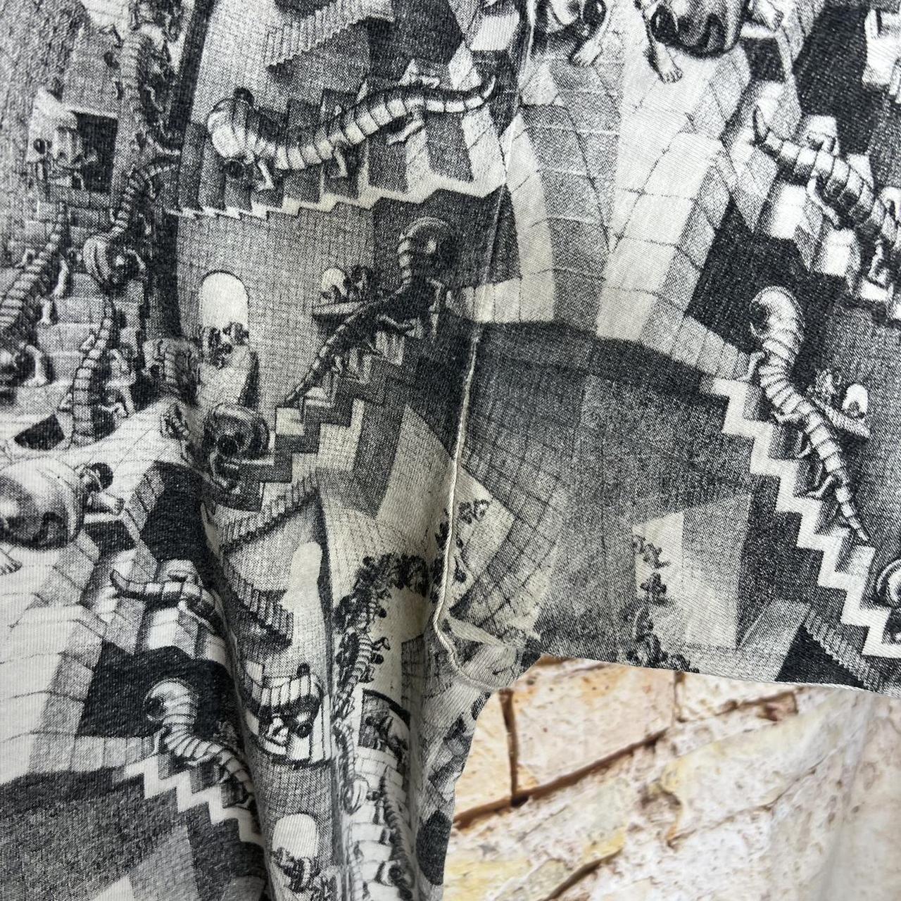 Vintage MC Escher Art All Over Print AOP T Shirt... - Depop
