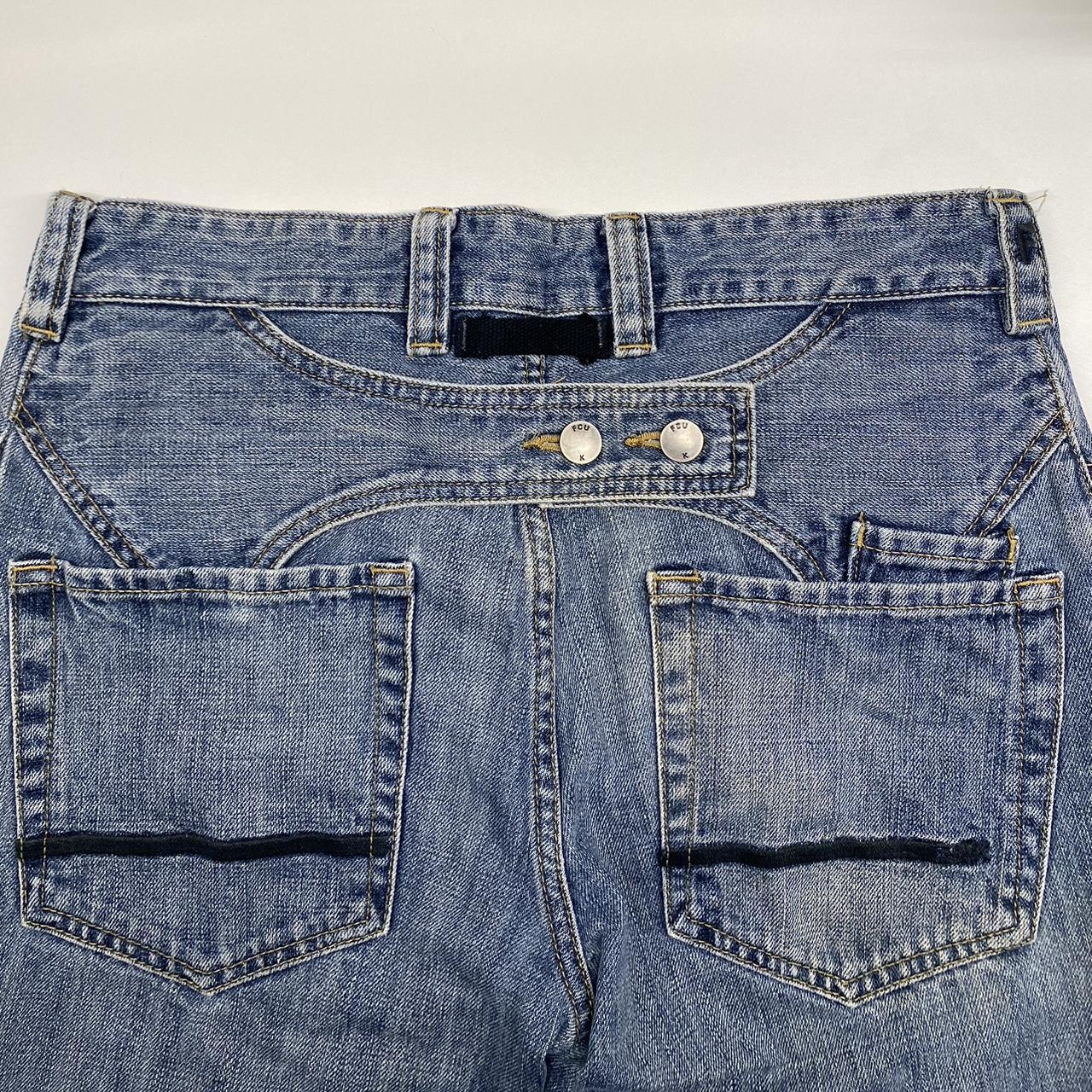 French Connection Men's Blue and Grey Jeans | Depop