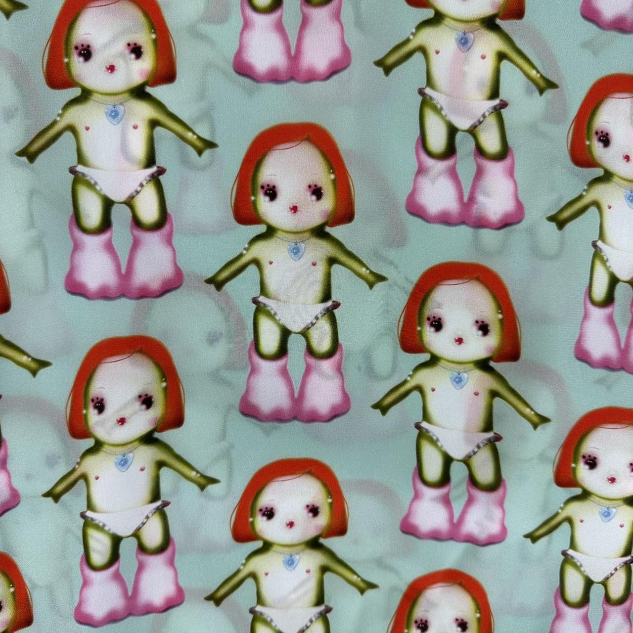 sandy liang chan chan margot midi skirt in mint.... - Depop