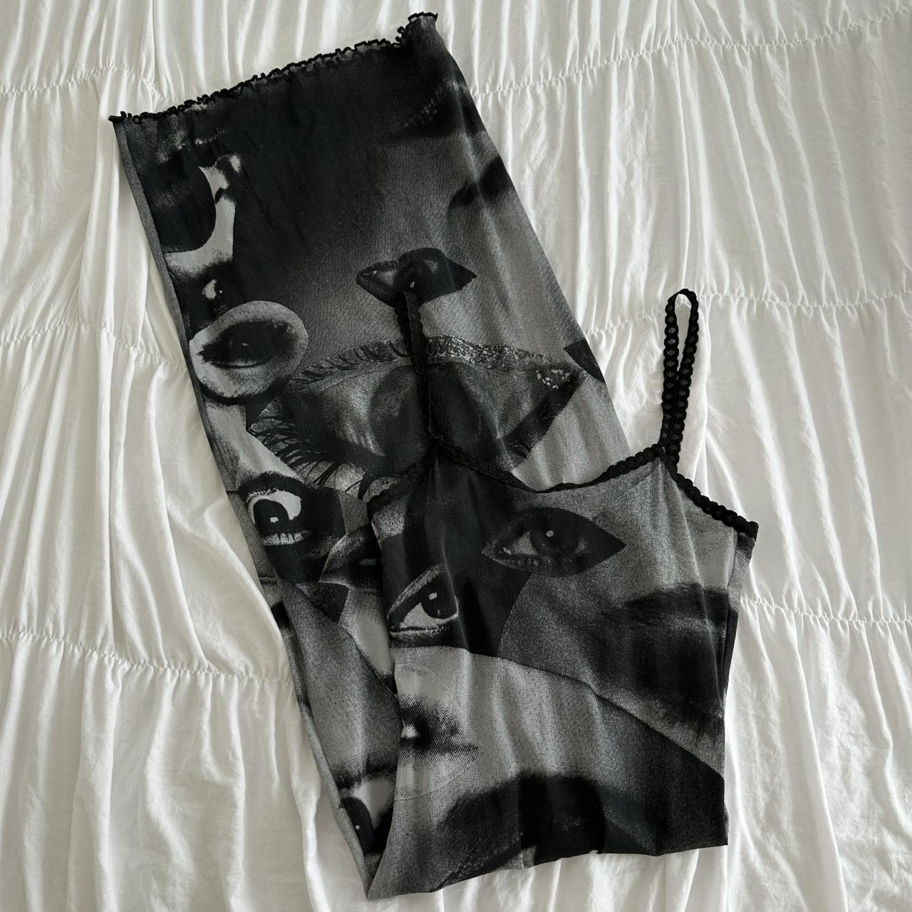 Virus clothing eyes mesh slinky dress in size xs.... | Depop