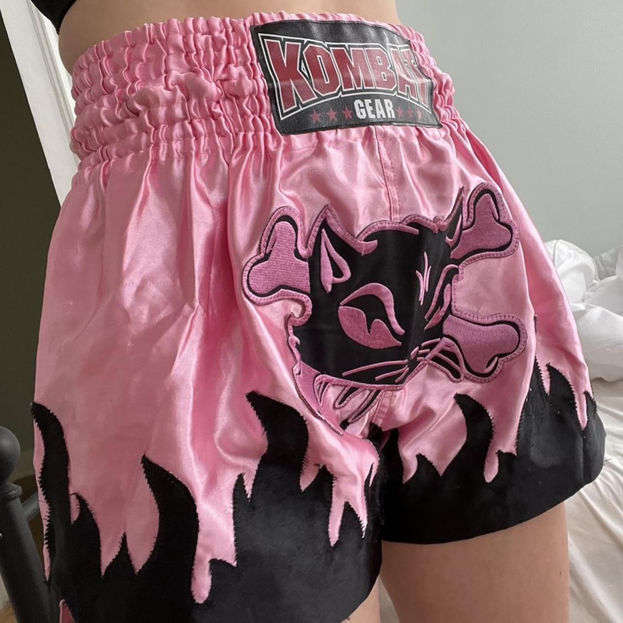 cute girly boxing muy thai shorts worn above waist.... - Depop