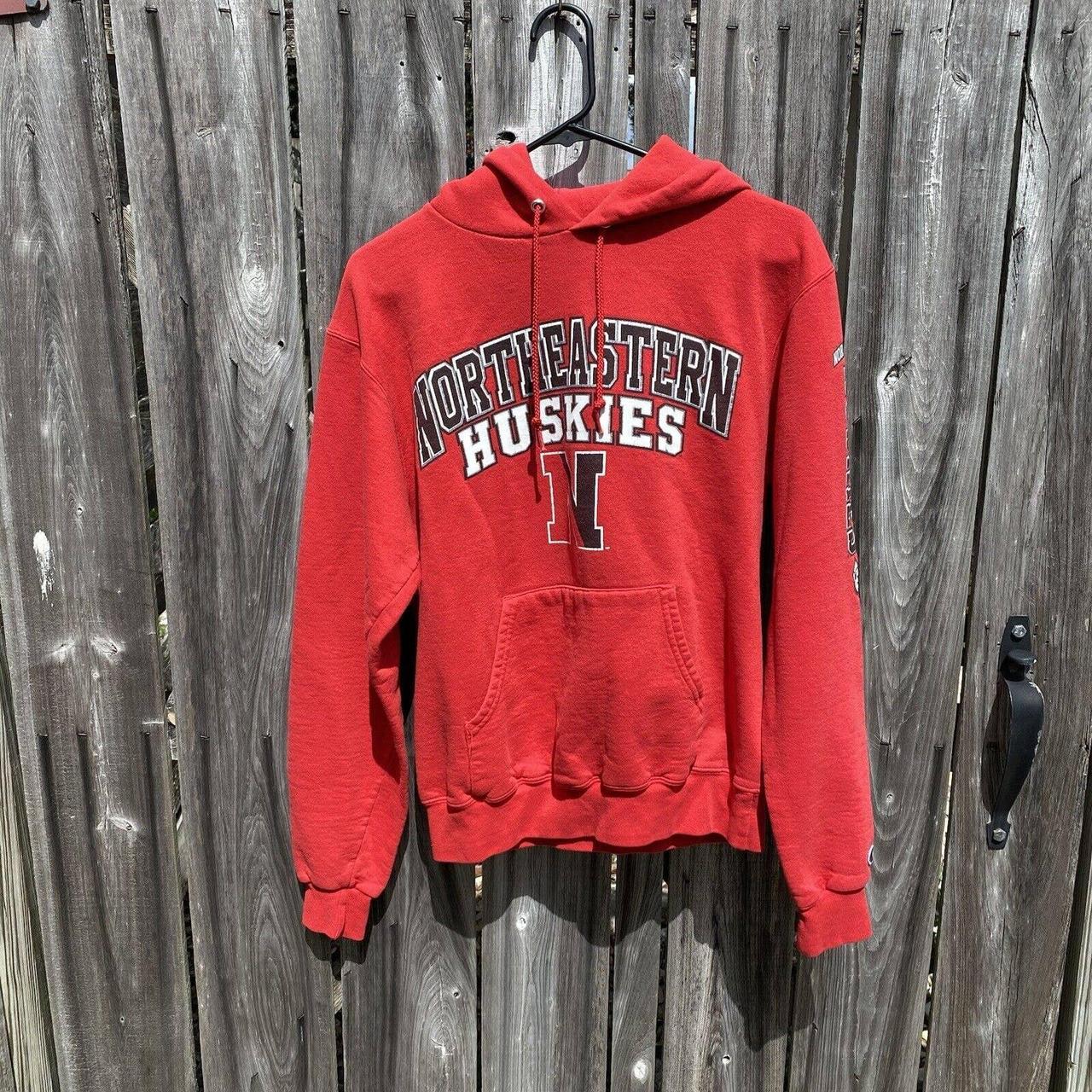 Champion Northeastern University Huskies Hoodie Red... - Depop