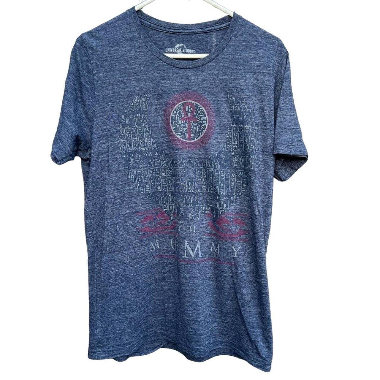 The Mummy The Ride Universal Studios T-Shirt Blue... - Depop