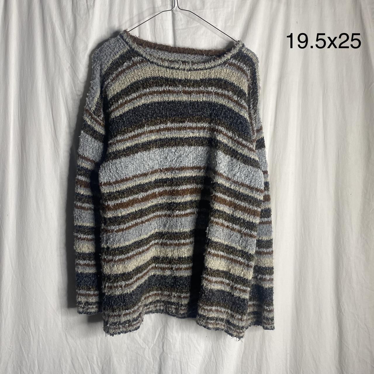 vintage soft grunge striped sweater! soft, warm, and... - Depop