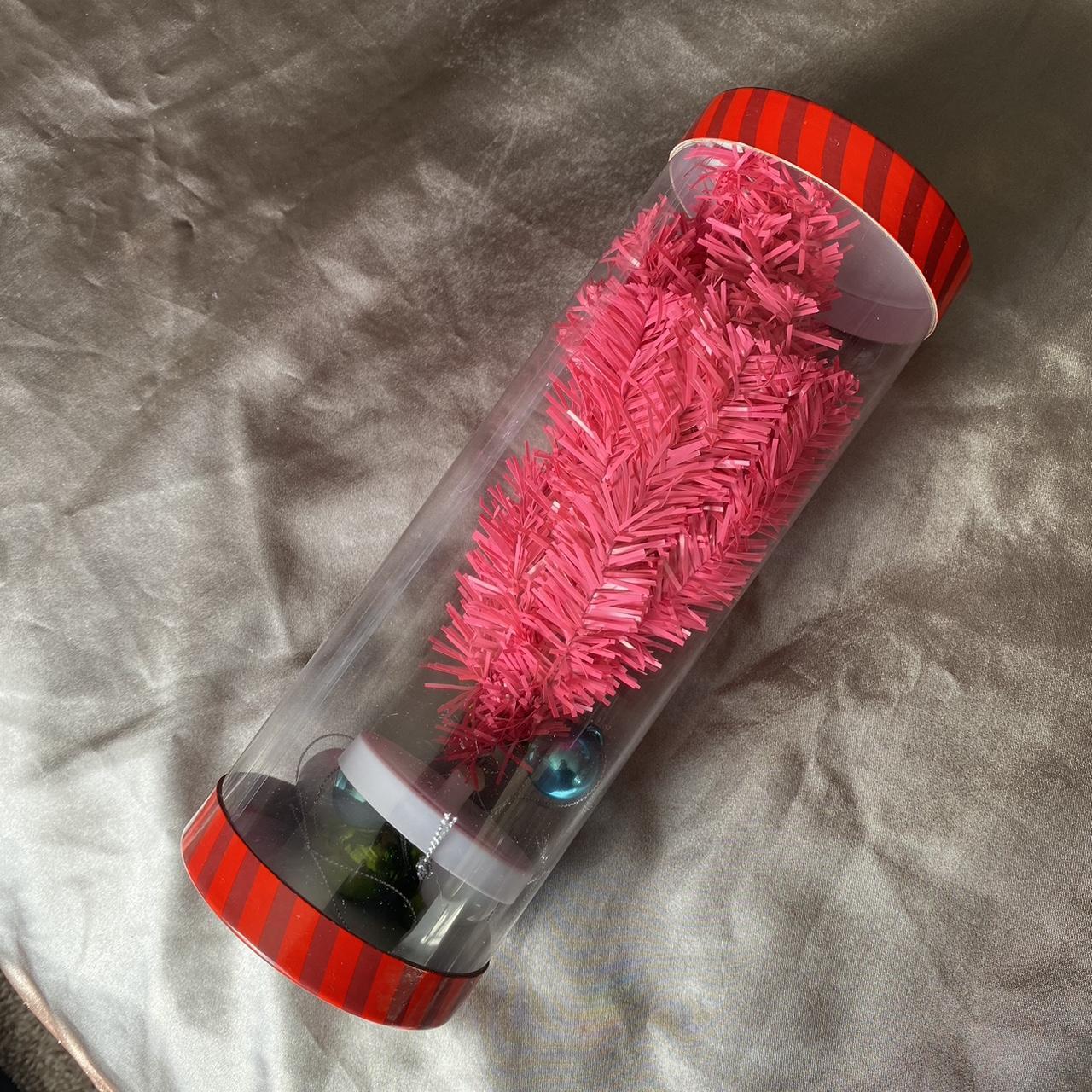 12 In. Pink Christmas Tree, Pink & red Christmas... | Depop