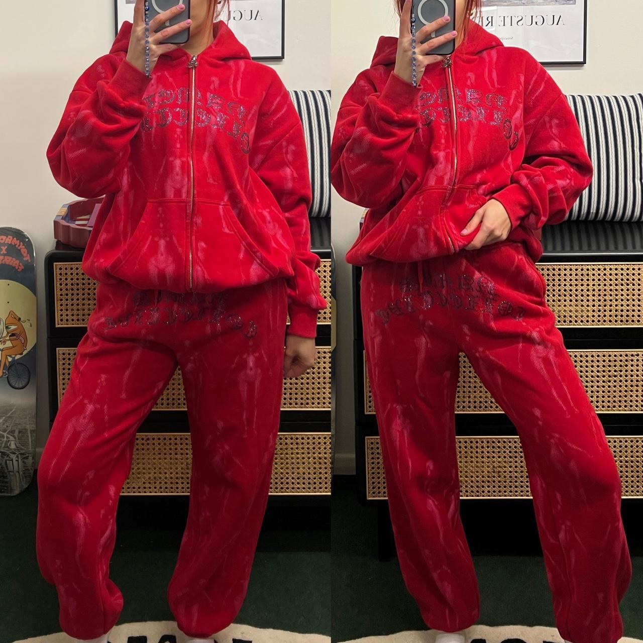 Named Collective Red Avatar Tracksuit S/M Hoodie is... - Depop