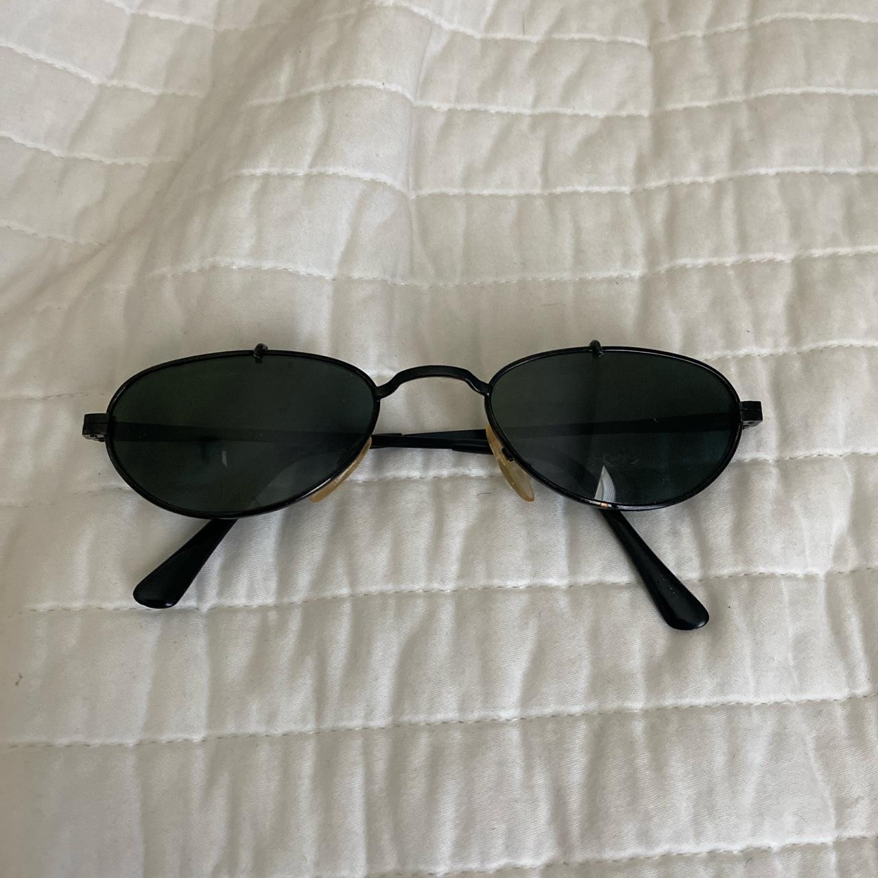 Black wire frame (slim) aviator style sunnies. Very... - Depop