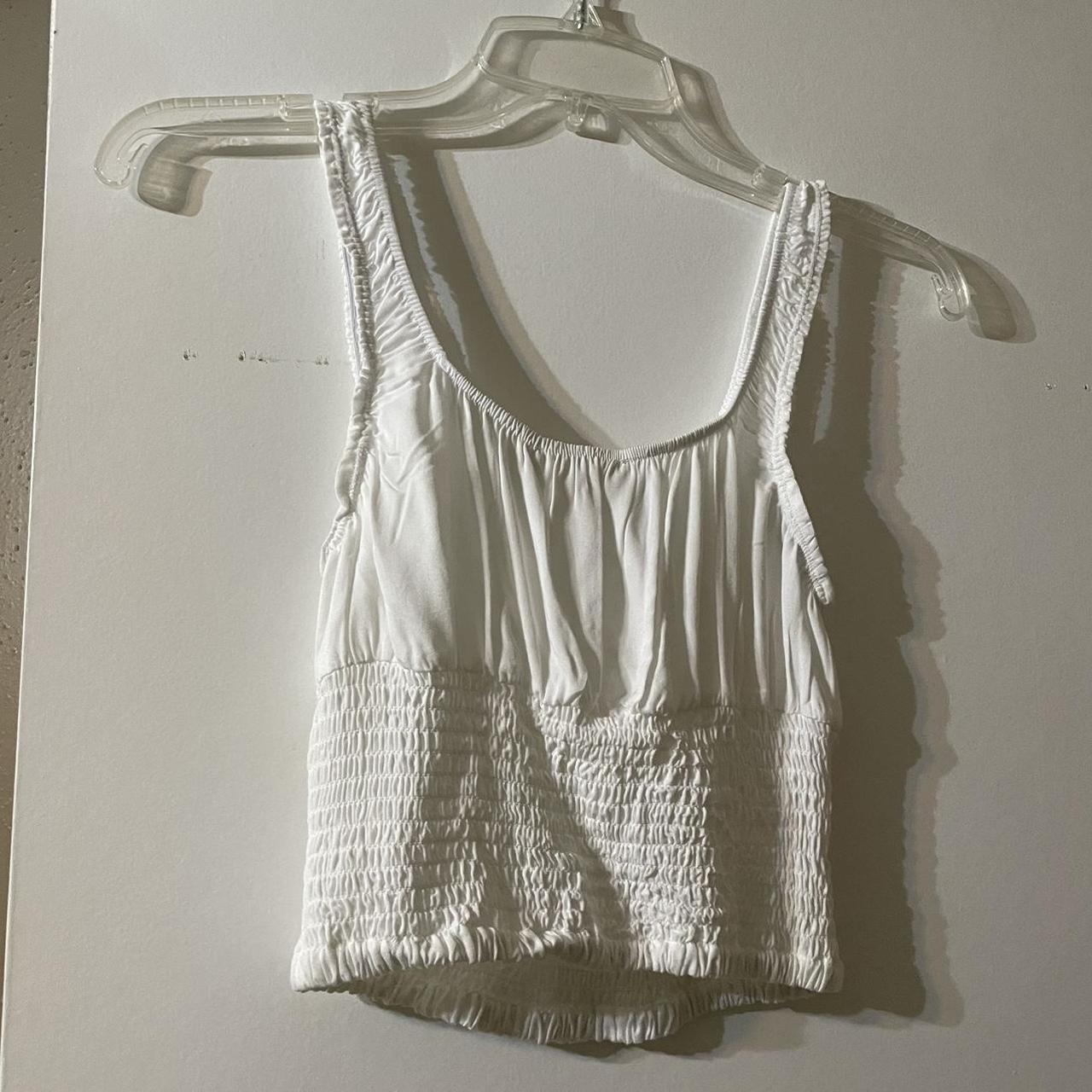 adorable milkmaid ish top. too small on me. never... - Depop