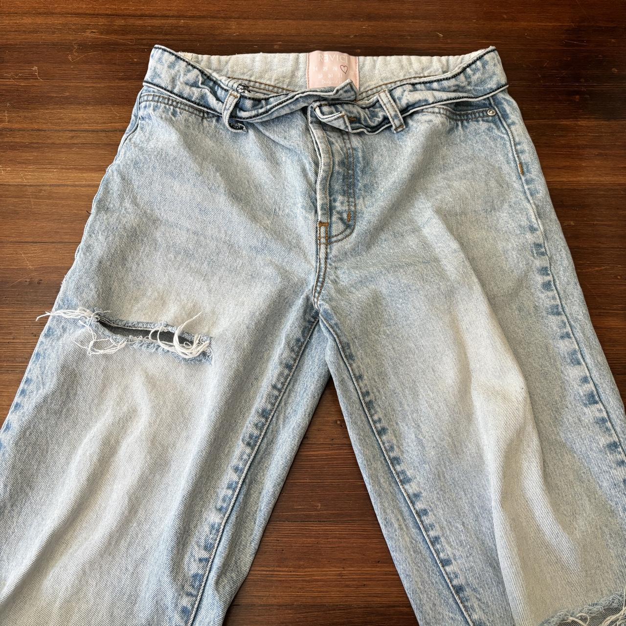 revive denim fold over jeans. no major flaws just... - Depop