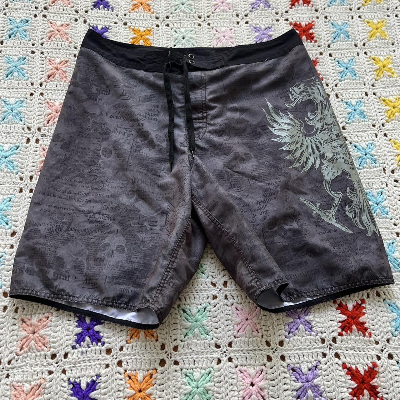 VTG Y2K Joe Boxer Skulls Jesse Pinkman Style Shorts... - Depop