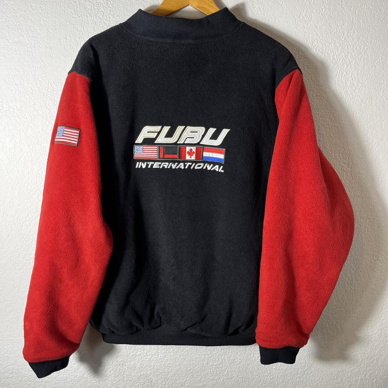 VTG Y2K Fubu International Fluffy Cozy Jacket •... - Depop