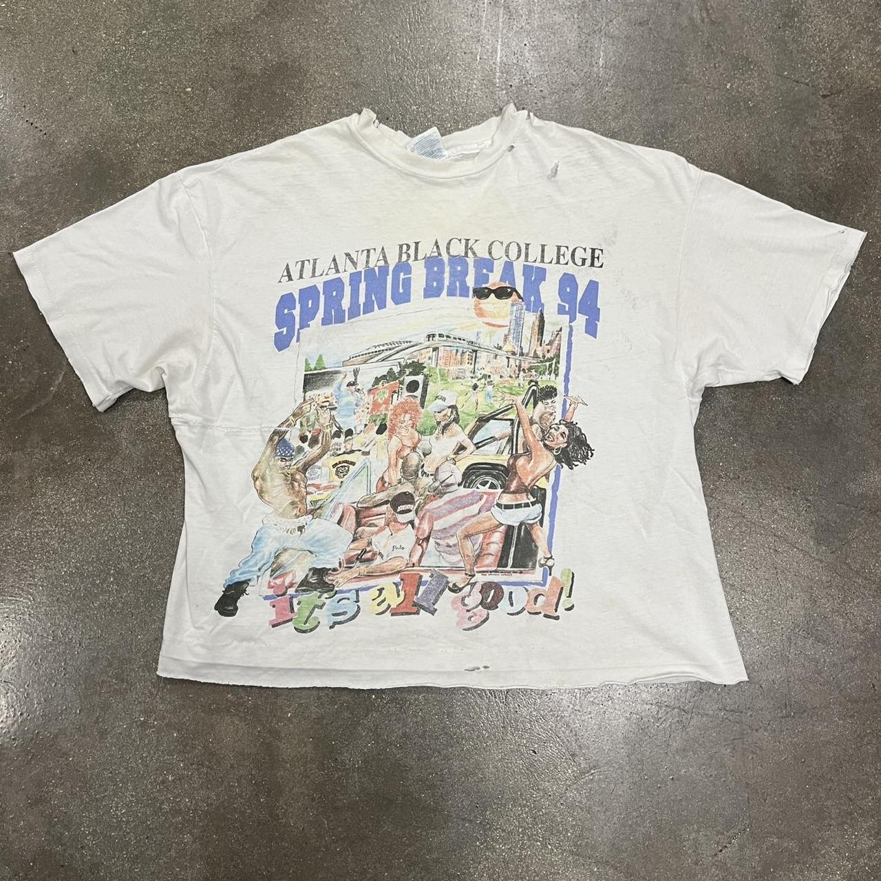 Vintage 90s Distressed Atlanta Freaknik Graphic T... - Depop