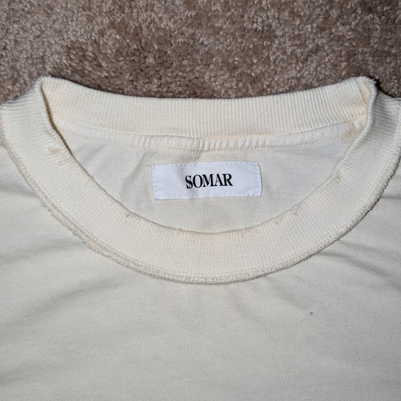 SOMAR distressed inside out boxy tee Single... - Depop