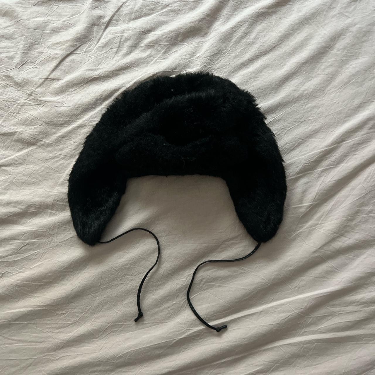 Black Fuzzy Fur Trapper Hat ‼️NO PAYPAL‼️ - Depop