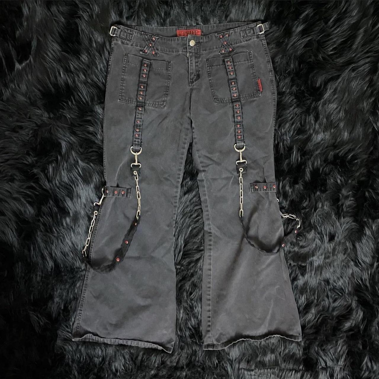 tripp nyc flare pants with ruby gemstones. 🥀 comes... - Depop