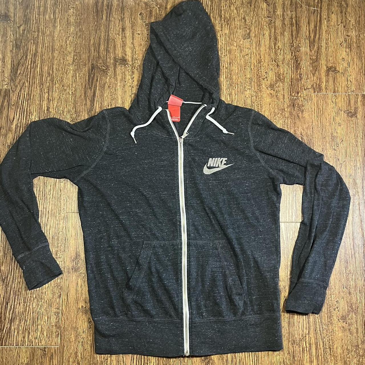 Grey Nike zip up jacket Size large #nike #jacket... - Depop