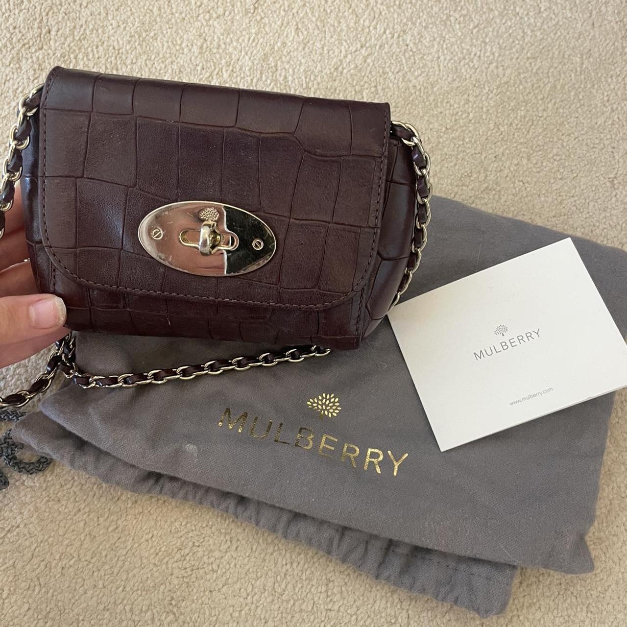 Genuine Mulberry Mini Lily Bag in shade Oxblood.... - Depop