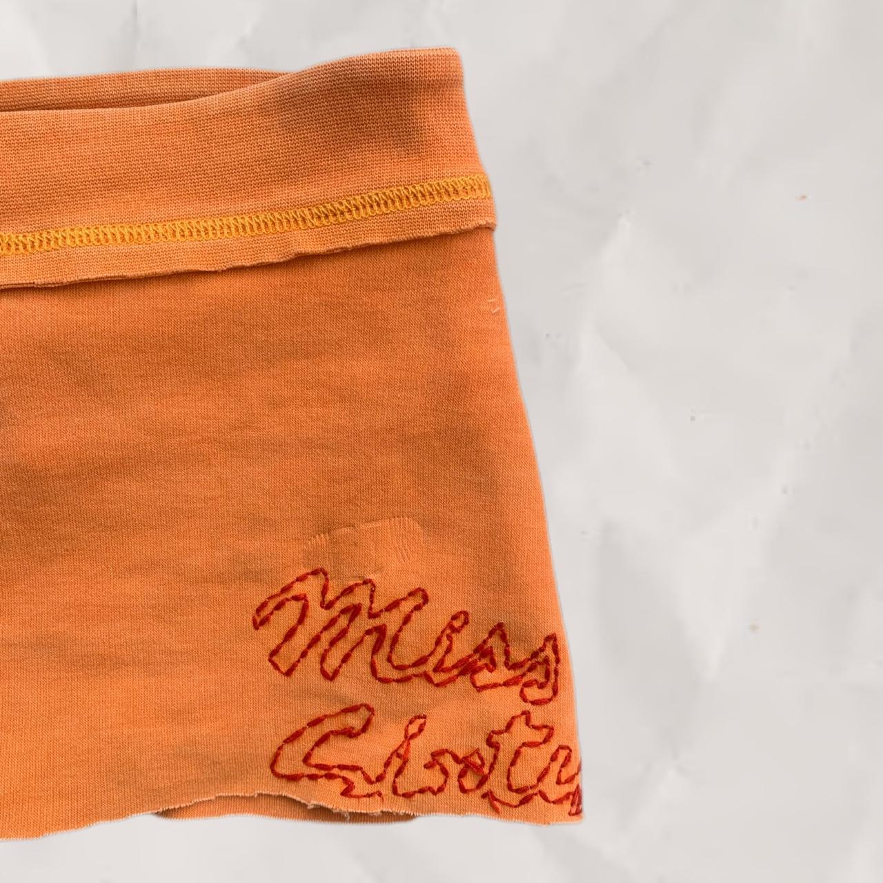 Vintage miss sixty orange micro mini skirt Iconic... - Depop