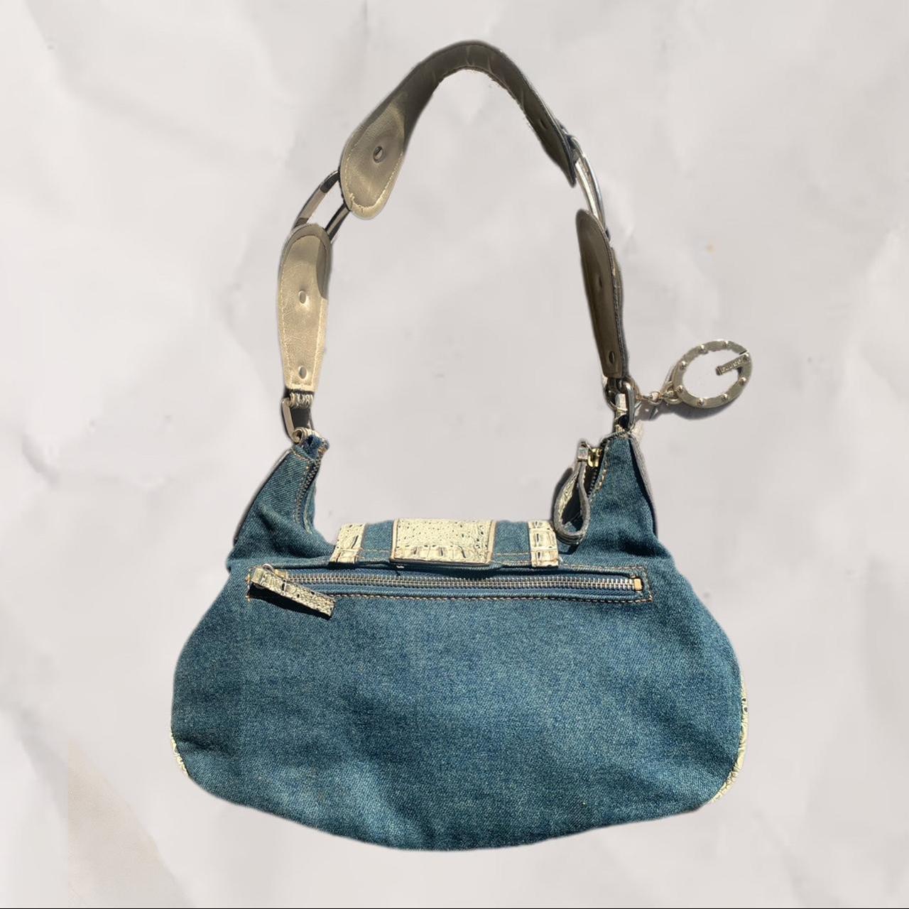 Insane vintage Guess denim shoulder bag Large Y2K... - Depop