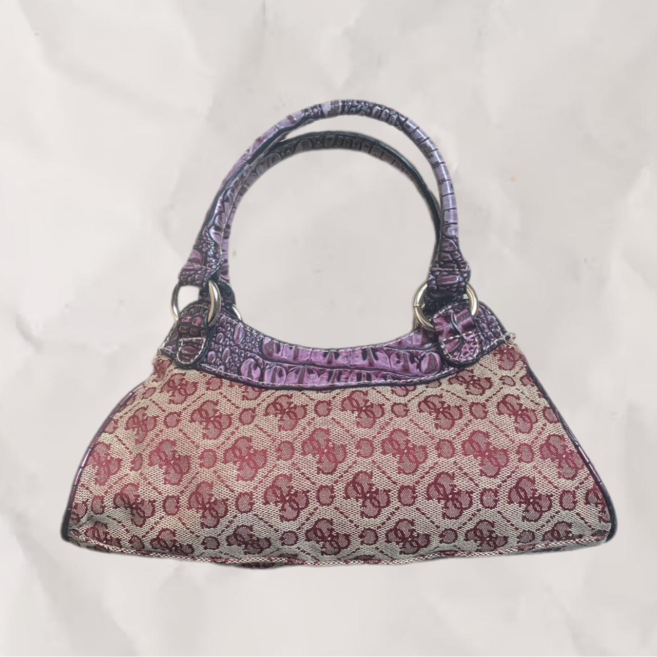 Vintage purple guess mini handbag Y2K monogram... - Depop
