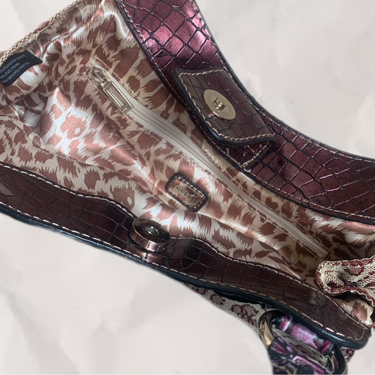 Vintage purple guess mini handbag Y2K monogram... - Depop