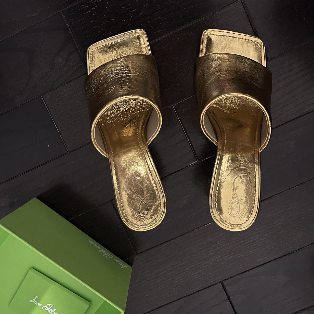 Gold heels Sam Edelman Size 8 Worn once for... - Depop