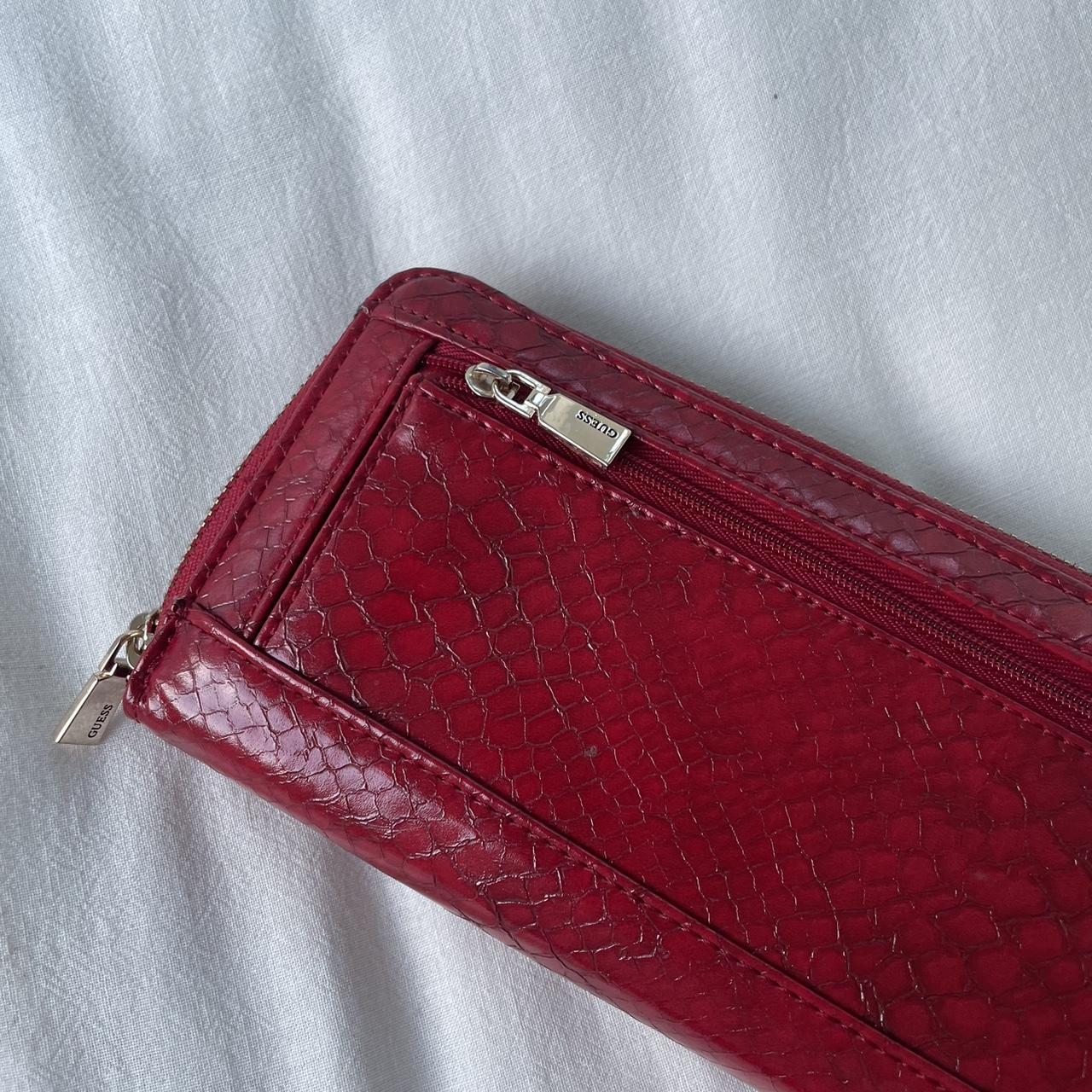 Red crocodile Guess wallet - Depop