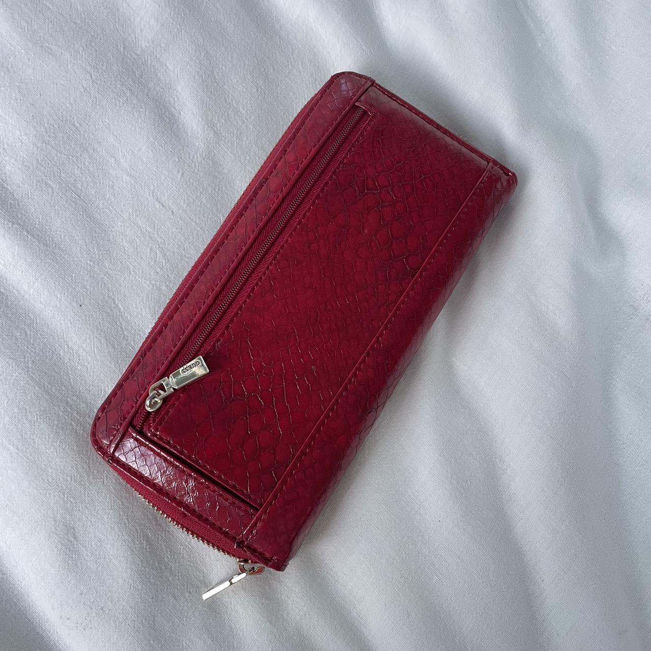 Red crocodile Guess wallet - Depop