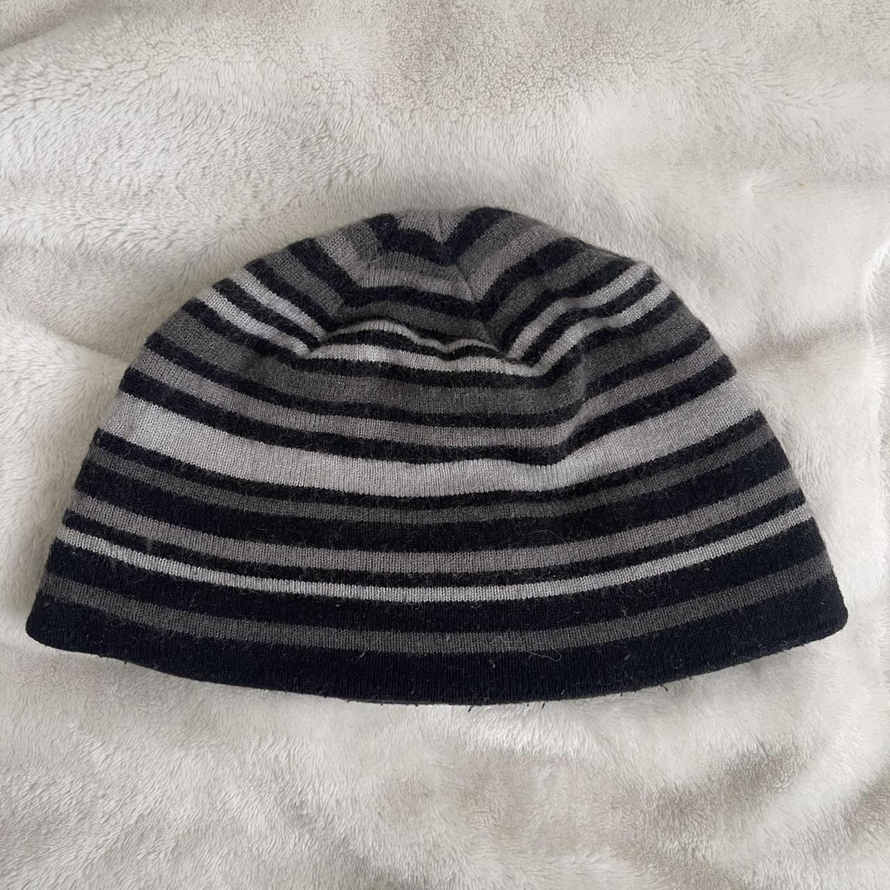 Patagonia striped gray skull cap beanie one... - Depop