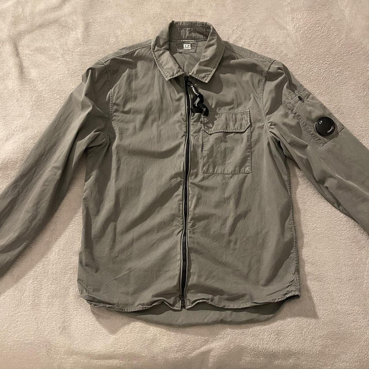 SMALL GREY CP COMPANY OVERSHIRT / ZIP JACKET -... - Depop