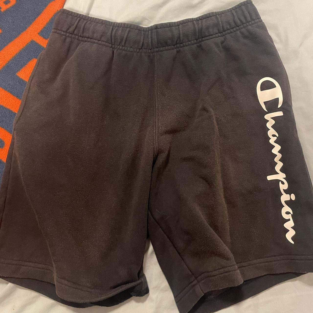 Men’s navy champion shorts I’m size medium in great... - Depop