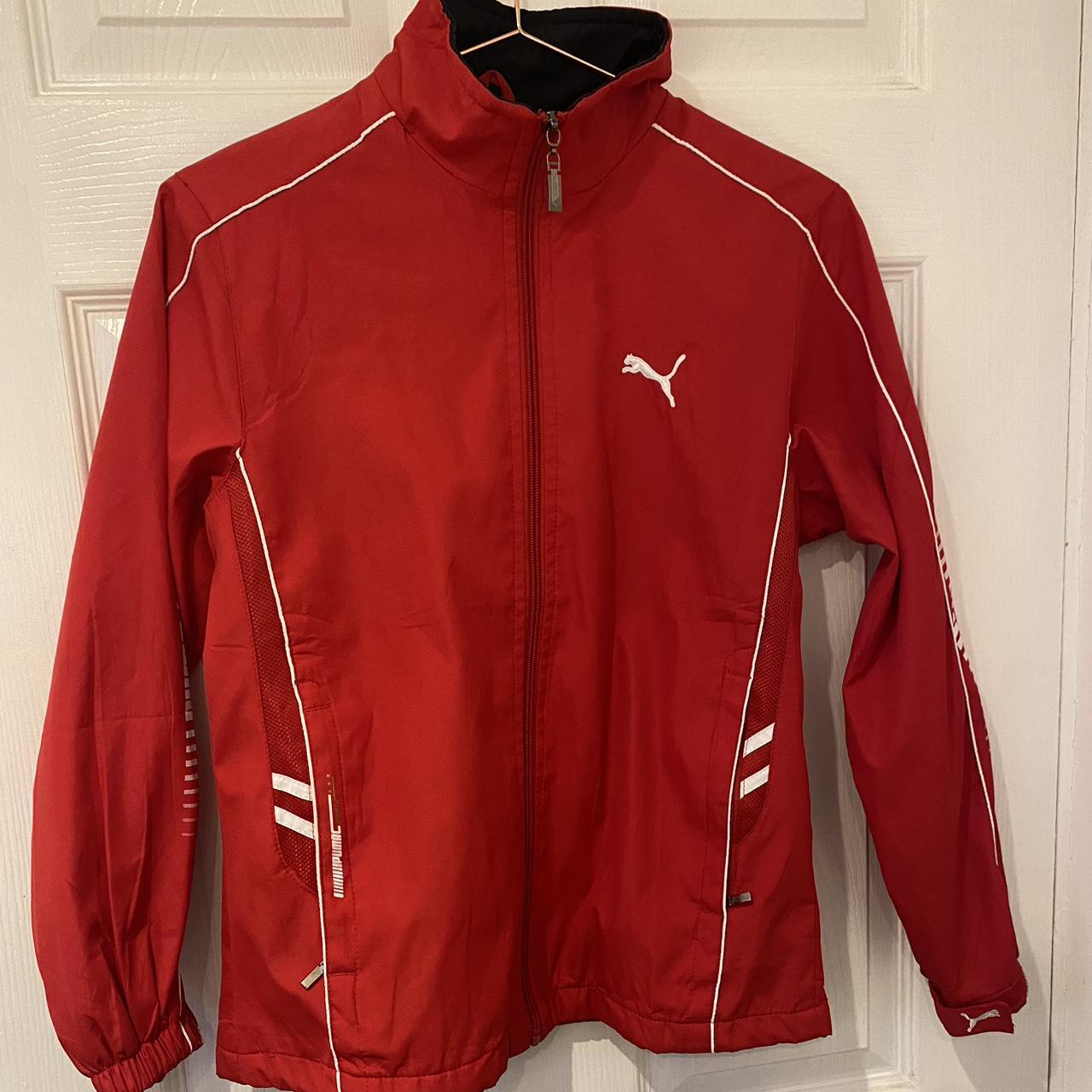 Red vintage puma zip up jacket Love this just too... - Depop