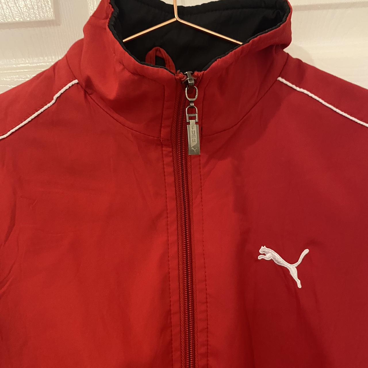 Red vintage puma zip up jacket Love this just too... - Depop