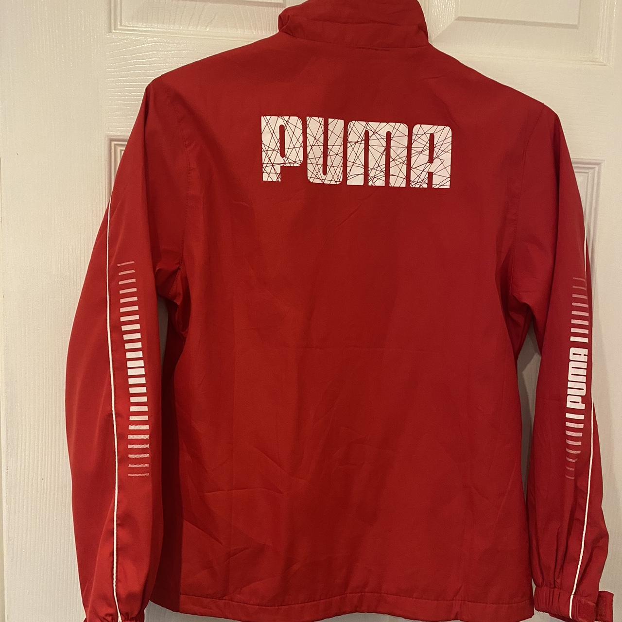 Red vintage puma zip up jacket Love this just too... - Depop