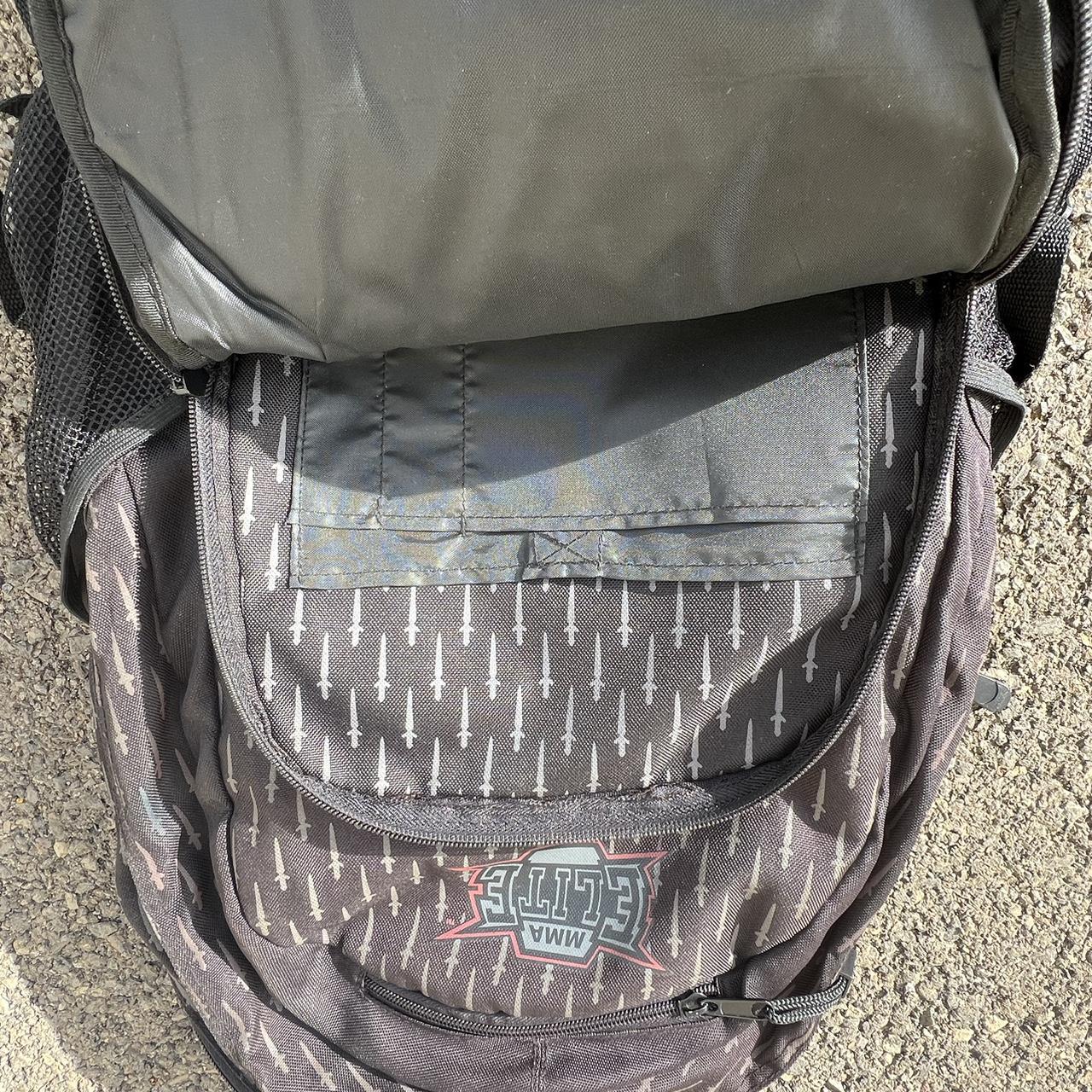 MMA Elite Backpack Skull Wings Roses Daggers Black &... - Depop