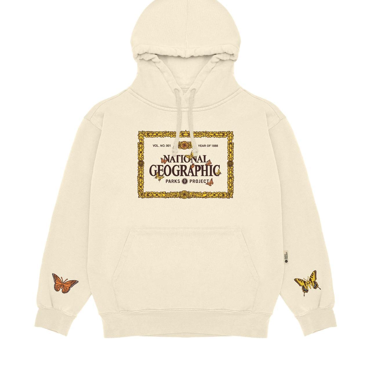 Parks Project Women's Cream and Yellow Hoodie | Depop