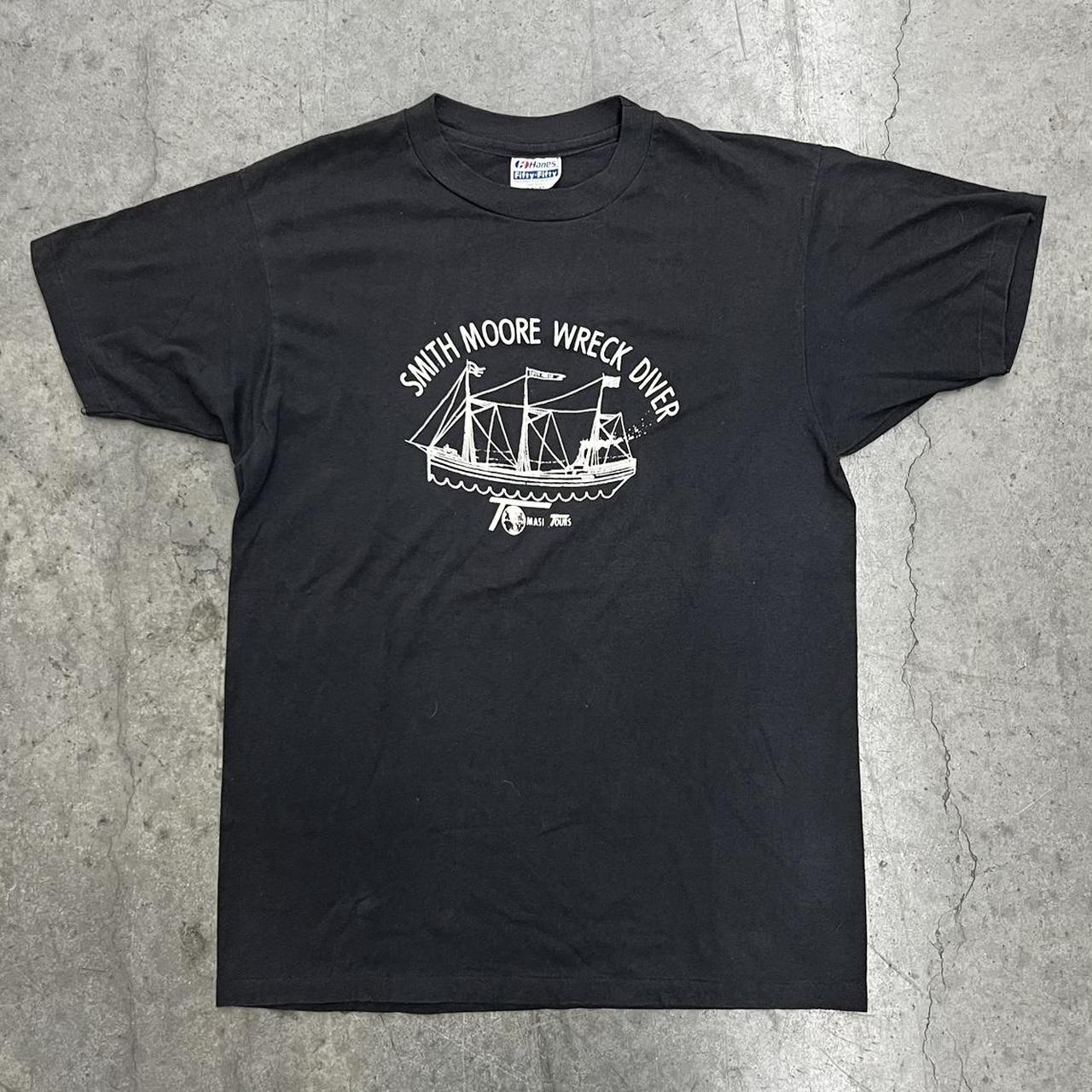 Vintage 80s "Smith Moore Wreck Diver" Tee. Good... - Depop