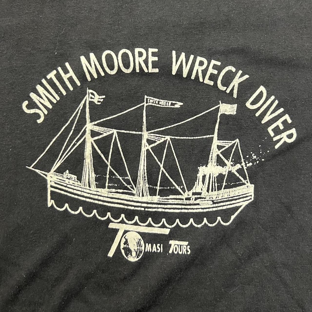Vintage 80s "Smith Moore Wreck Diver" Tee. Good... - Depop