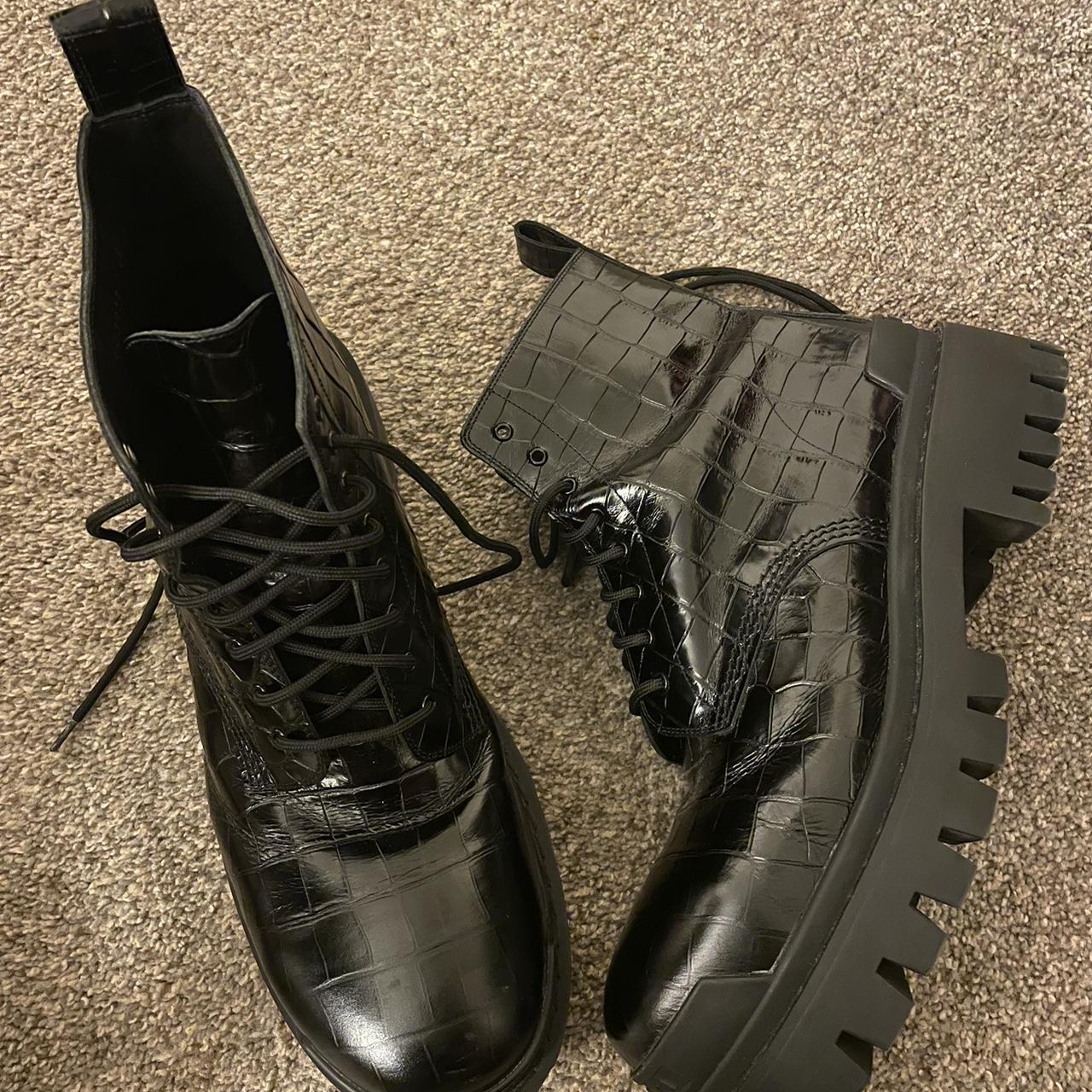 Balenciaga Strike Croc Boots - Depop