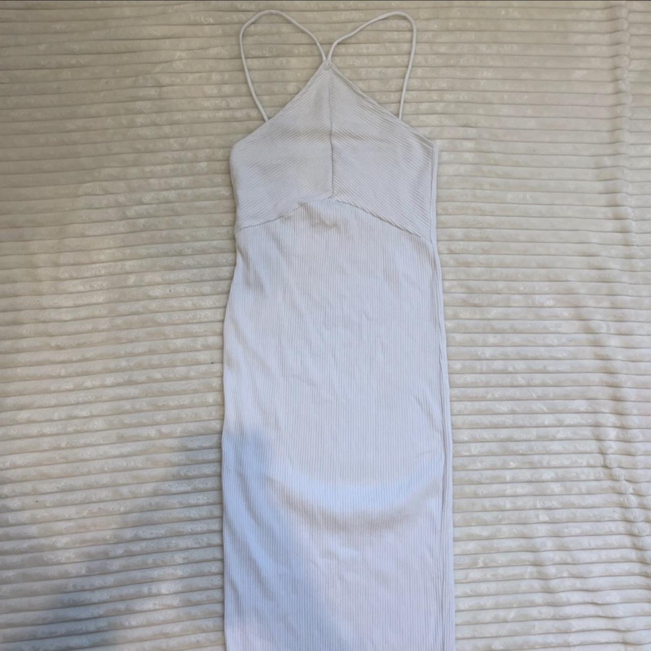 Zara white ribbed maxi dress Thick material Never worn - Depop