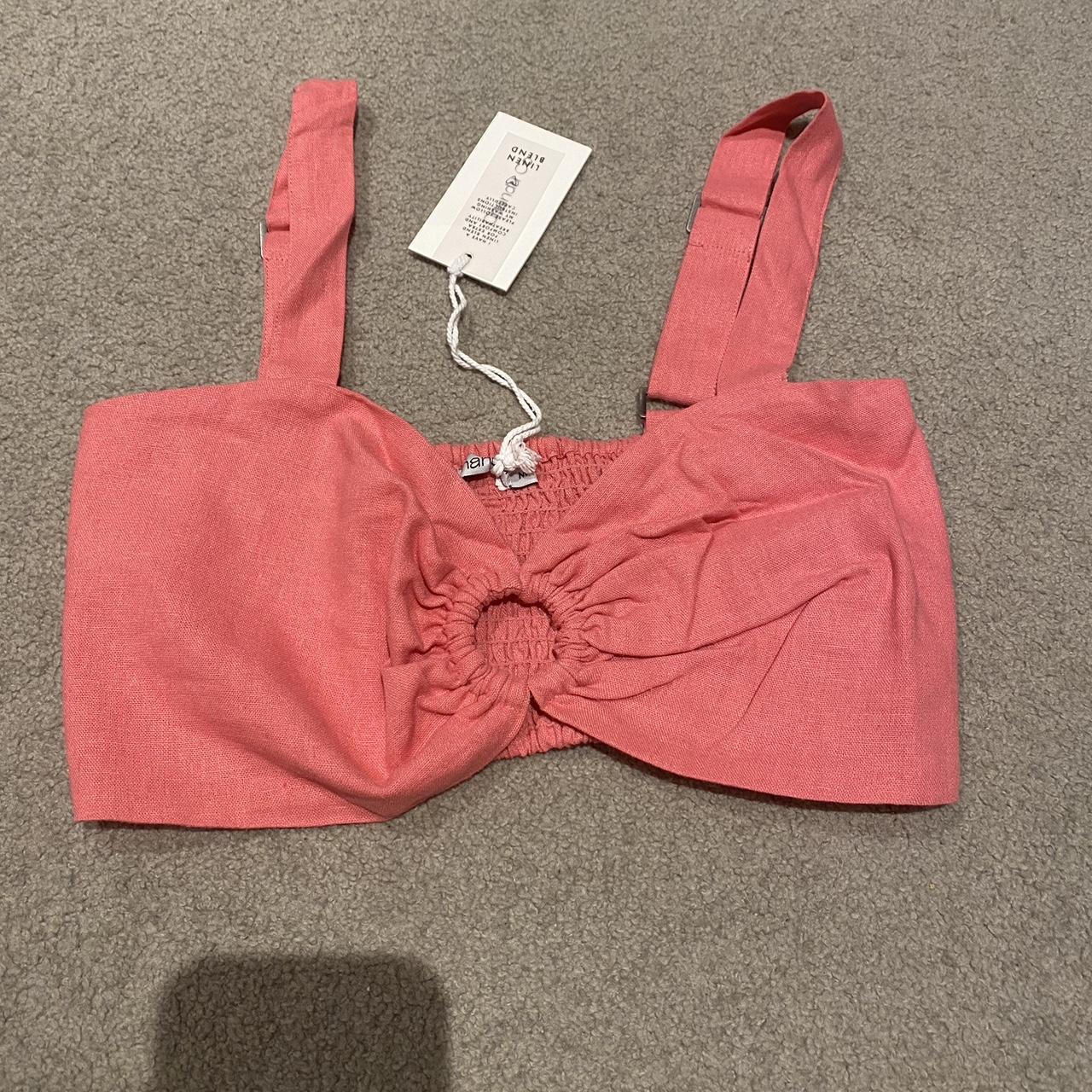 Ghanda pink bandeau top. Brand new with tags - Depop