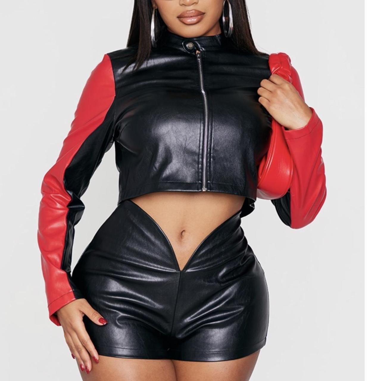 Selling this leather plt set worn once for a few... - Depop