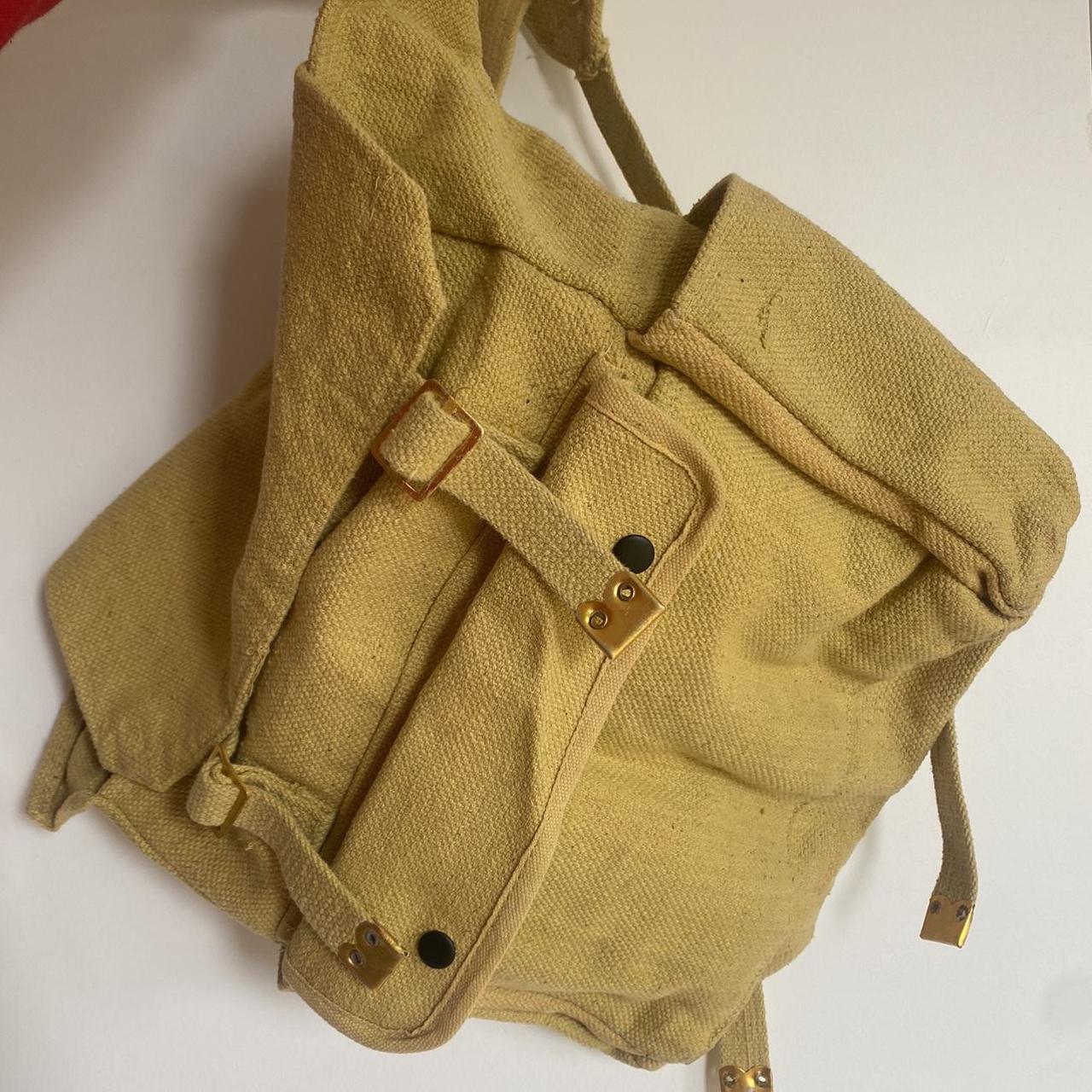 Thick and sturdy hessian back pack. It has two side... - Depop