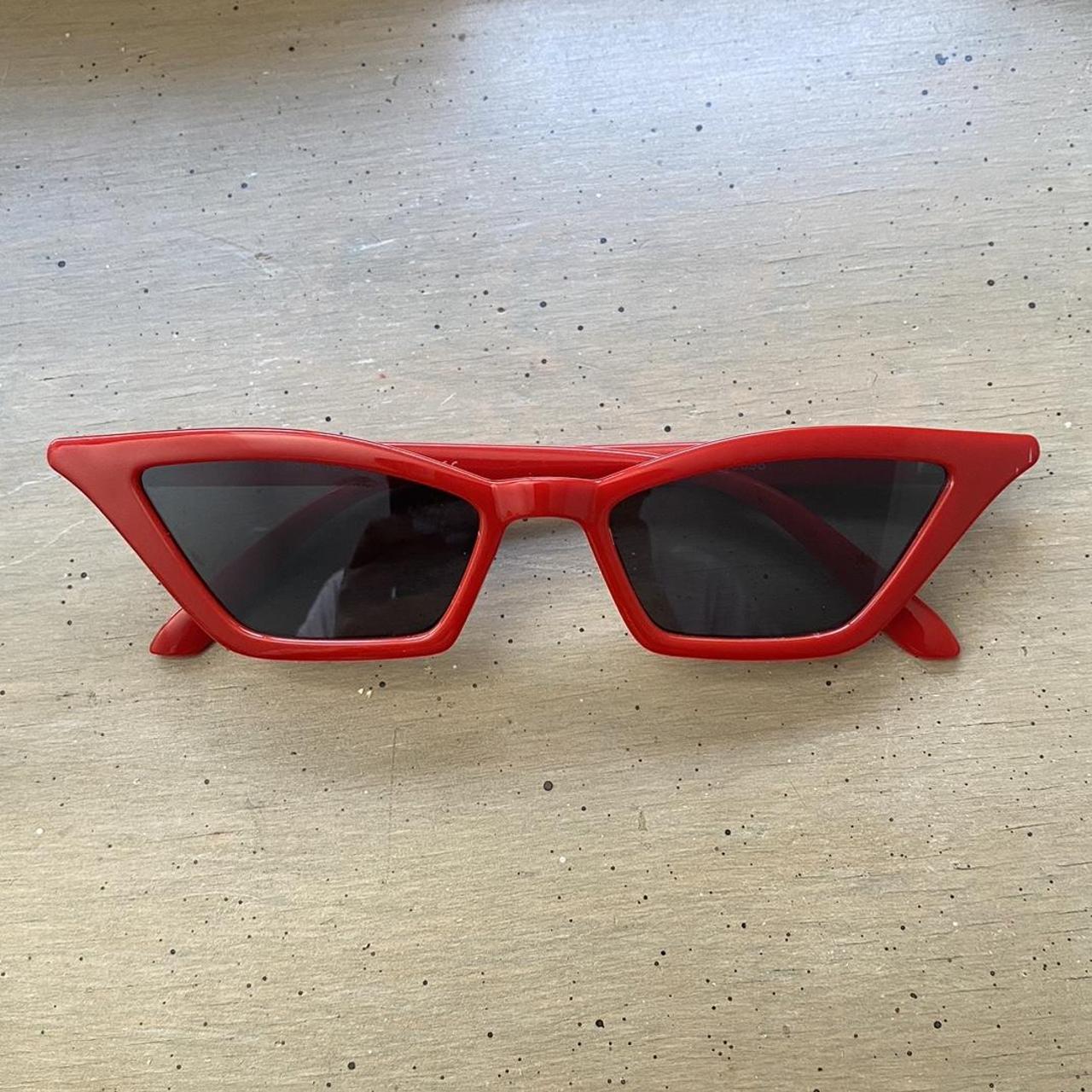 Red fashion sunglasses 😎 - Depop
