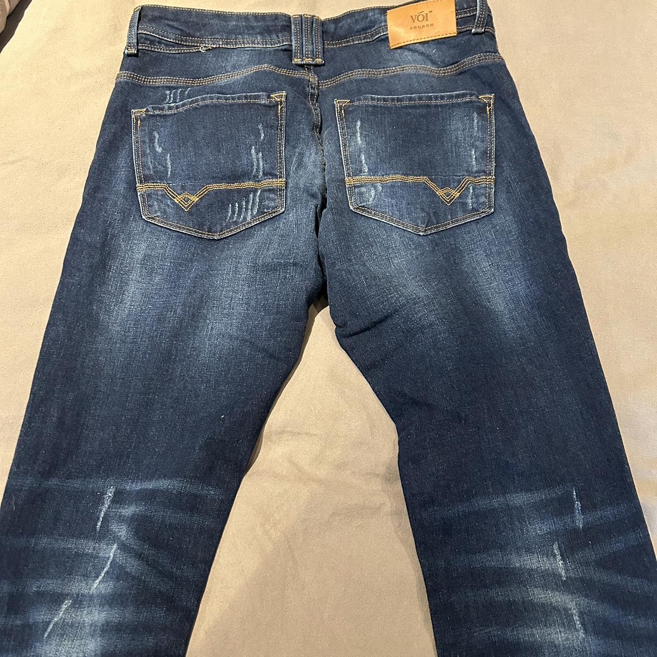 Voi dark blue paint splash jeans Brand new still... - Depop