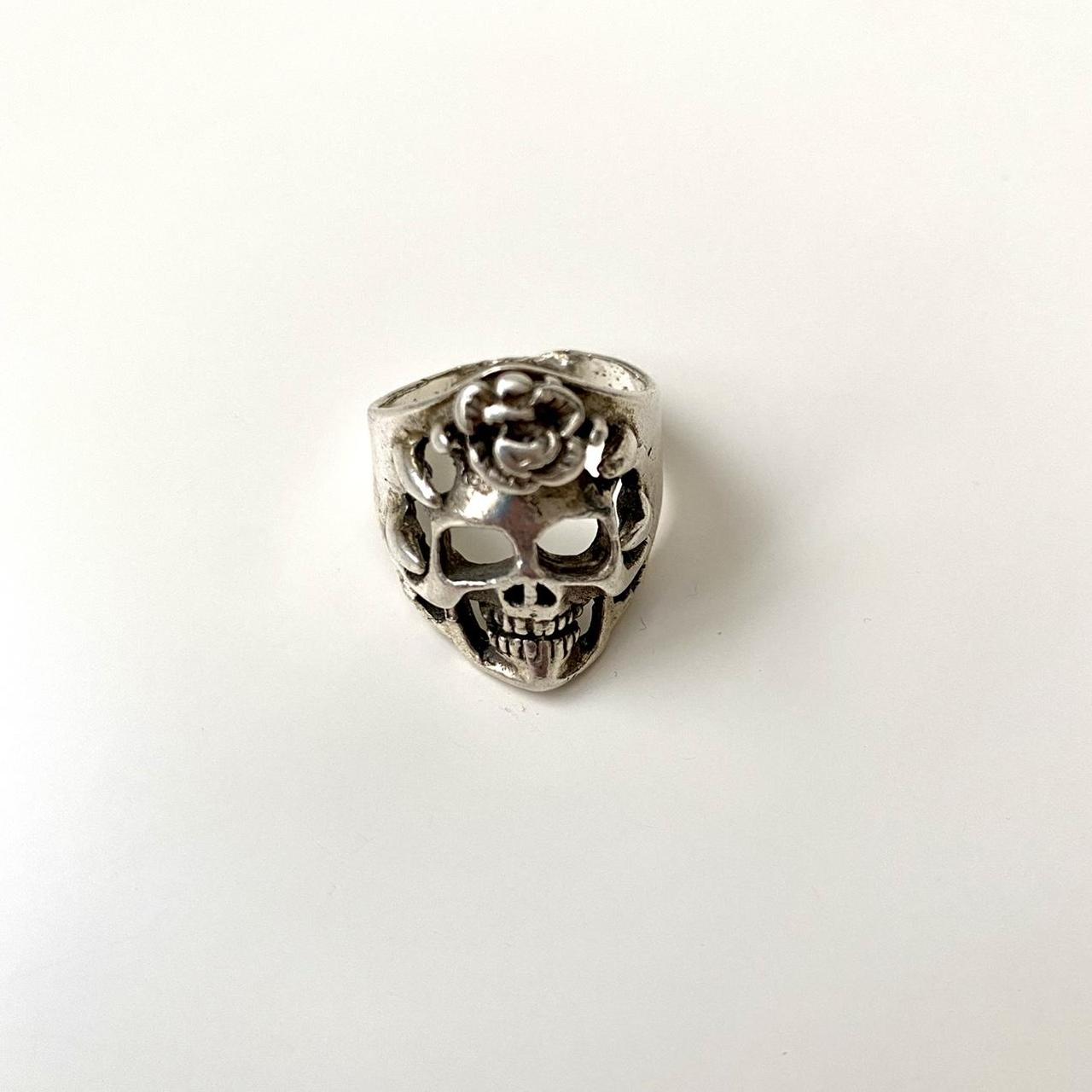 Punk rock silver beauty Well loved ring Size 7.5... - Depop