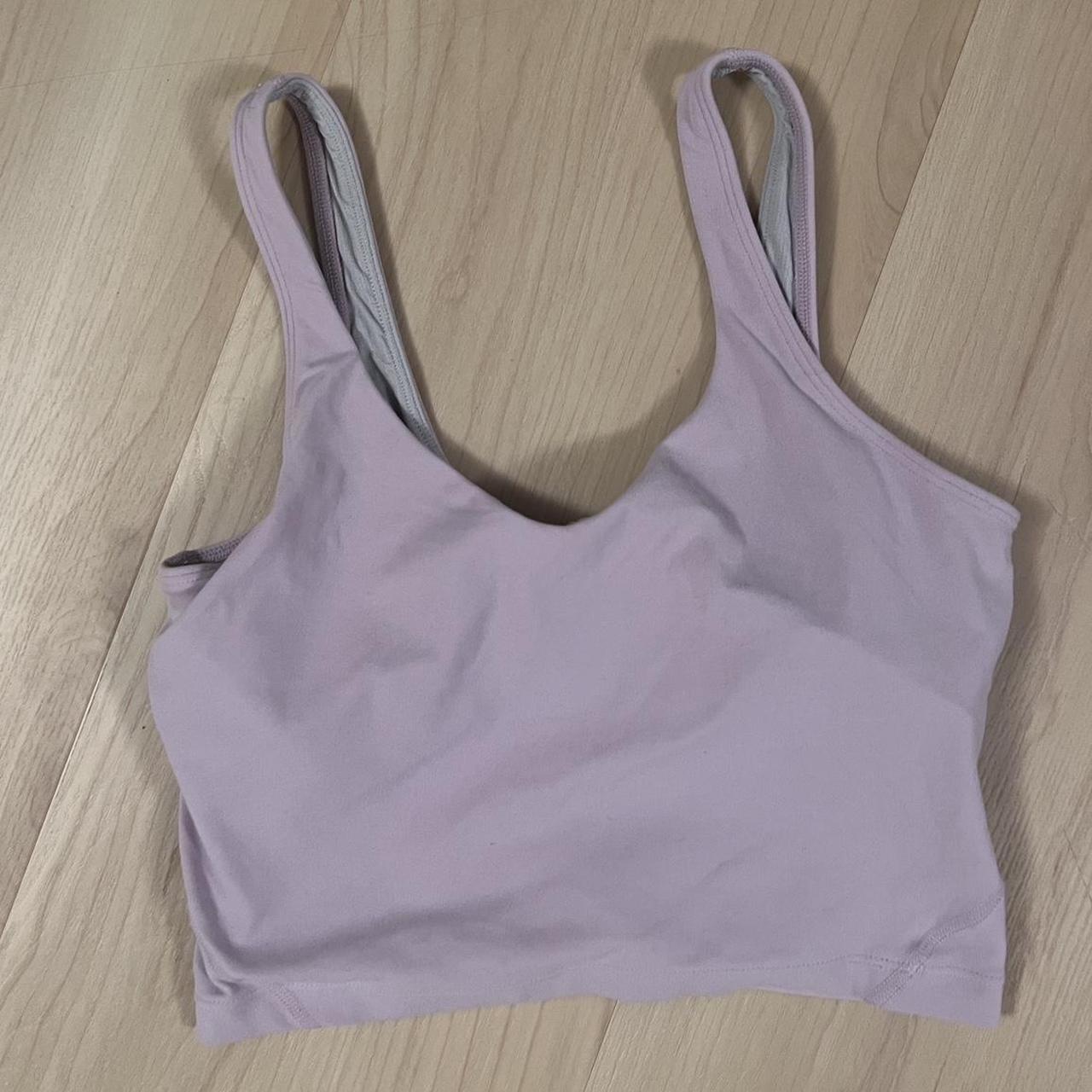 NWOT Lavender workout top Built in sports... - Depop